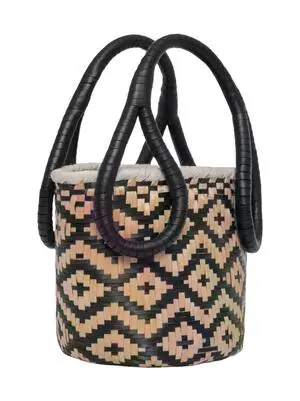 Johanna Ortiz Mini Geometric Bucket Bag - Neutrals