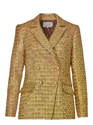 Johanna Ortiz Tranquility Jacquard Blazer - Gold