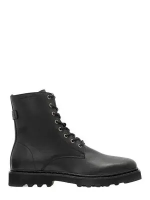ALLSAINTS Leather Skiff Military Boots - Black