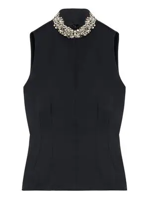 ALEXANDER MCQUEEN Embellished High-Neck Top