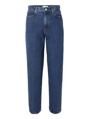 FRAME The Neat High-rise Straight-leg Jeans - Blue