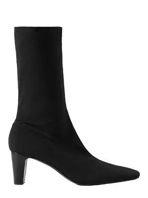 THE ROW Felice Neoprene Ankle Boots - Black