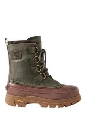 Sorel Barbour Caribou Horizon Leather And Gore-tex Boots - Green
