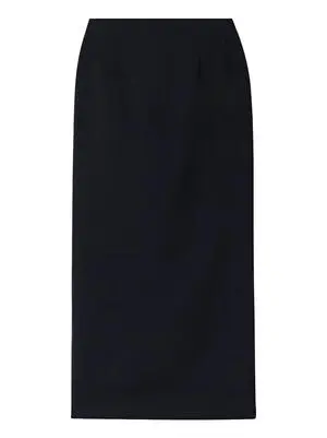 THE ROW Talor Wool Midi Skirt - Blue