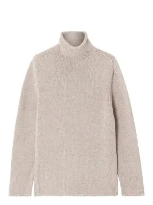 THE ROW Mariam Turtleneck Cashmere Sweater - Brown
