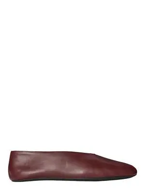 THE ROW Stella Leather Slippers - Carmin