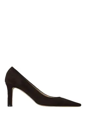 THE ROW 80mm Carla Suede Pumps Lacquer Brown