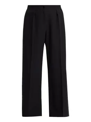THE ROW Felicita Double Pleated Wide-leg Tuxedo Pants - Black