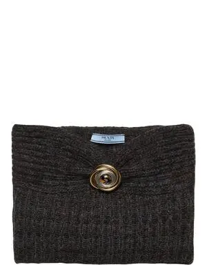 PRADA Cashmere And Wool Bandeau Top With Brooch