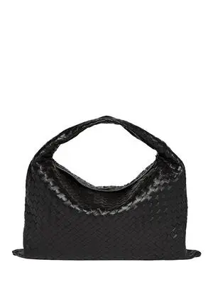 Bottega Veneta Large Hop Shoulder Bag Black