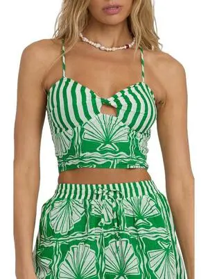 BILLABONG Seashell Crop Tank - Kelly Green