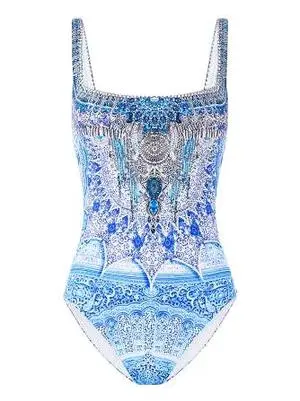 Camilla Underwire Square Neck One Piece - The Bosphorous