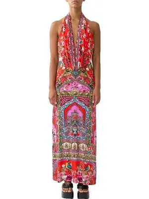 Camilla Deep Cowl Plunge Maxi Dress - Heirloom Empire