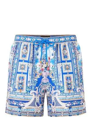 Camilla Mid-length Boardshort With Elastic Waist - Ottoman Opulence