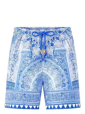 Camilla Mid-length Board Shorts With Elastic Waist - The Bosphorous