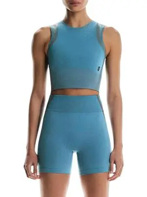 On Studio Crop Tank - Niagara/rock