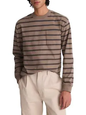Madewell The Vintage Long Sleeve Pocket T-shirt - Stripe Dark Driftwood