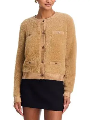 Aqua Brushed Four Pocket Cardigan - Camel