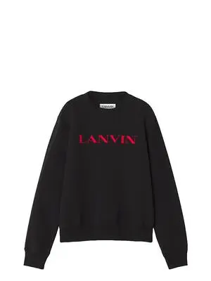 LANVIN Embroidered Cotton Sweatshirt - Black