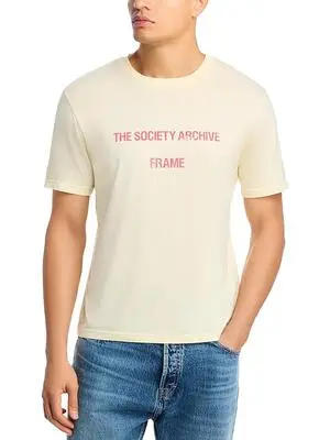 FRAME Soa Cotton Graphic Tee Soft Yellow
