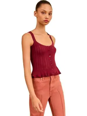 Ulla Johnson Callie Knit Camisole - Claret