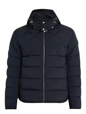 Moncler Cecaud Hooded Short Down Jacket - Navy