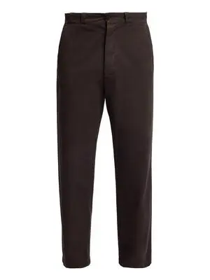 THE ROW Ottis Cotton And Cashmere Straight-leg Chino Pants - Mud