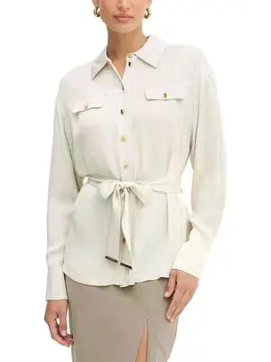 MARCIANO Belted-pocket Shirt - Neutrals
