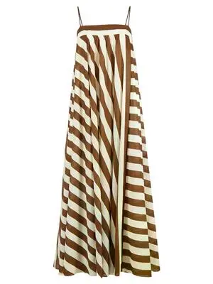 Zimmermann Striped Maxi Dress - Brown