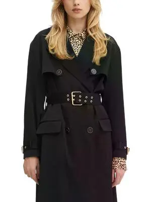 MARCIANO Belted Button Coat - Black