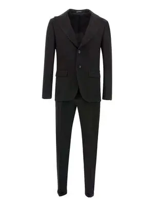 MARCHESANI King Peak Lapel Two-piece Suit - Black