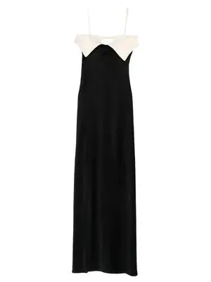 Nanushka Folded-neckline Maxi Dress - Black