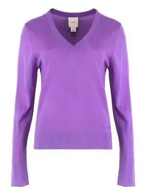 Calvin Klein Long-sleeve V-neck Sweater - Purple