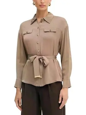 MARCIANO Pocket-belted Shirt - Neutrals