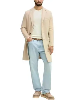 BENETTON Buttoned Chest-pocket Coat - Neutrals
