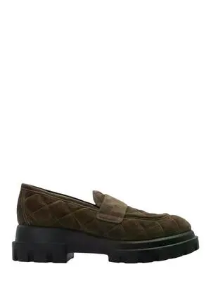 Agl 55mm Quilted-design Loafers - Brown