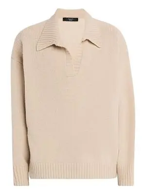 MAX MARA Agre Virgin Wool Polo Sweater