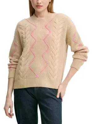 From Future Cable-knit Embroidered Sweater - Neutrals