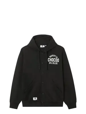 CHOCOOLATE Buttoned Hoodie - Black