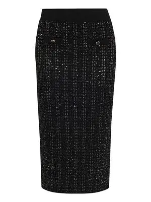 Veronica Beard Knit Midi Skirt - Black