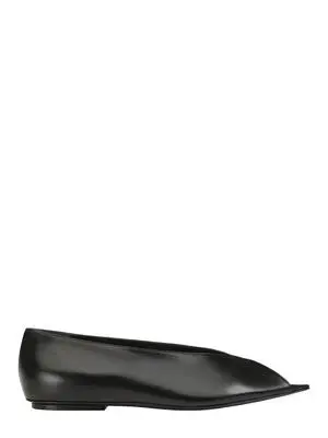 SERGIO ROSSI Open-toe Ballet Flats - Black