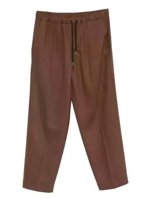 COSTUMEIN Drawstring Tailored Trousers - Brown