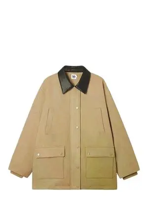 B+AB Collared Jacket With Front Pockets - Neutrals