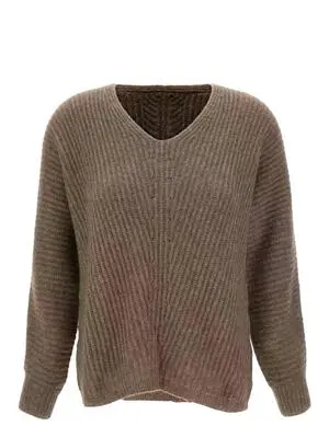 HEMISPHERE V-Neck Long Sleeve Pullover Sweater
