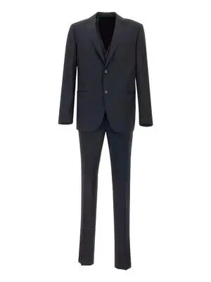 MARCHESANI Textured Three-piece Suit - Blue