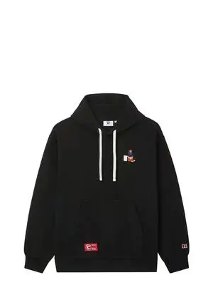 CHOCOOLATE X Russell Athletic Logo-embroidered Hoodie - Black