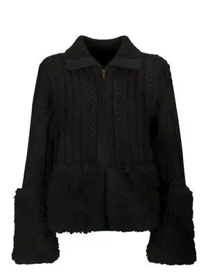 Moncler Cable-knit Cardigan - Black