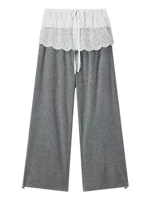 MINI CREAM Drawstring Trousers - Grey