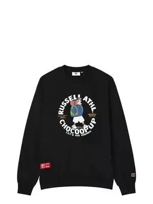CHOCOOLATE Graphic-print Crew-neck Sweatshirt - Black