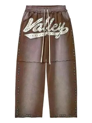 VALE FOREVER Jewelled Track Pants - Brown